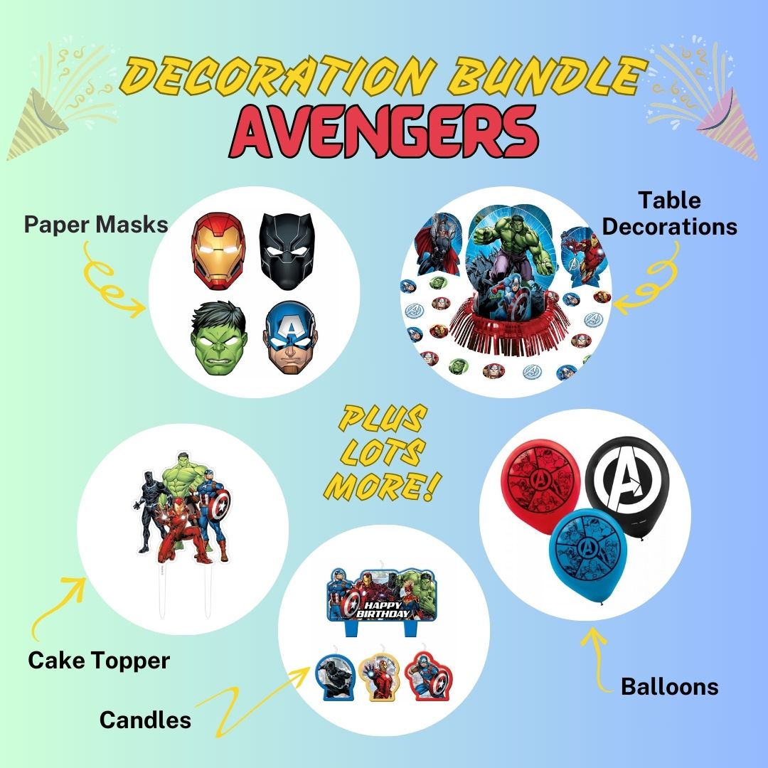 Avengers - 11pce Party Decoration Pack - party bags & party favors ...