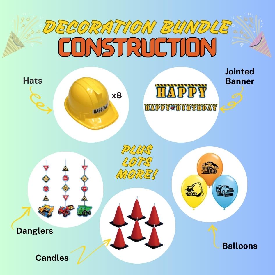 Construction "STARTER" Party Pack for 8 – Bags Full of Fun