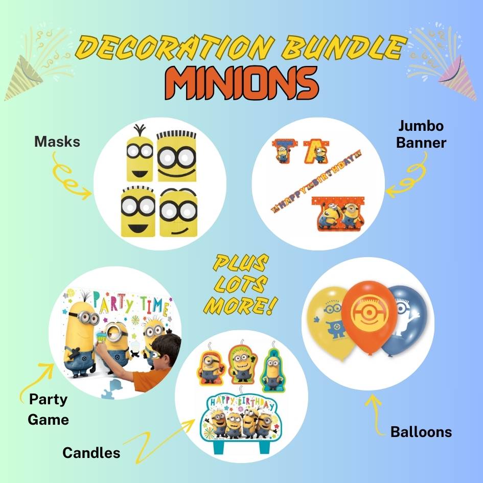 Minions "Deluxe" Party Pack for 8 – Bags Full of Fun