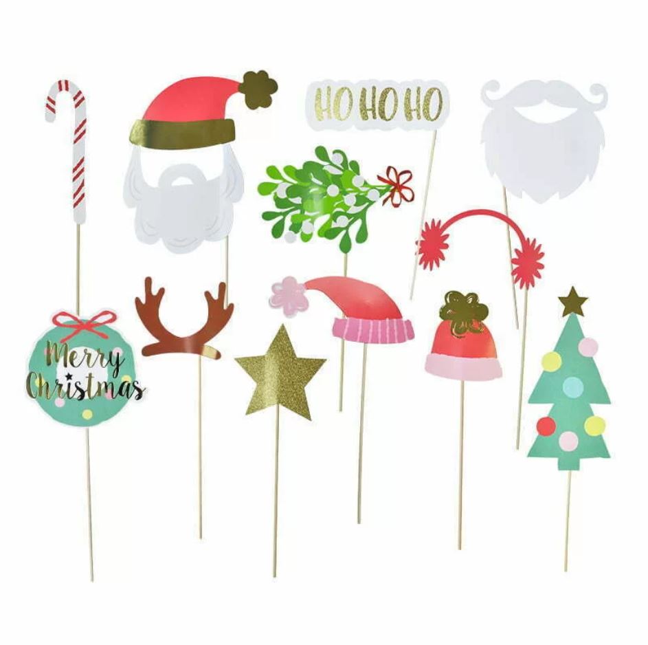 Christmas Photo Booth Props - Christmas Selfie Fun Photo Booth Props ...