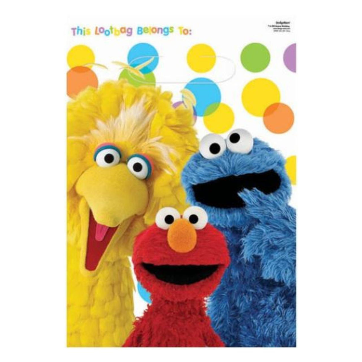 Sesame Street Loot Bag Empty - Ea – Bags Full of Fun