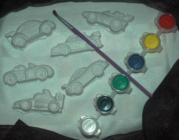 Racing Car Plaster & Paint set - Party activity or party bag filler ...