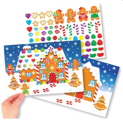 Gingerbread House Sticker Scene Kit – Bags Full of Fun