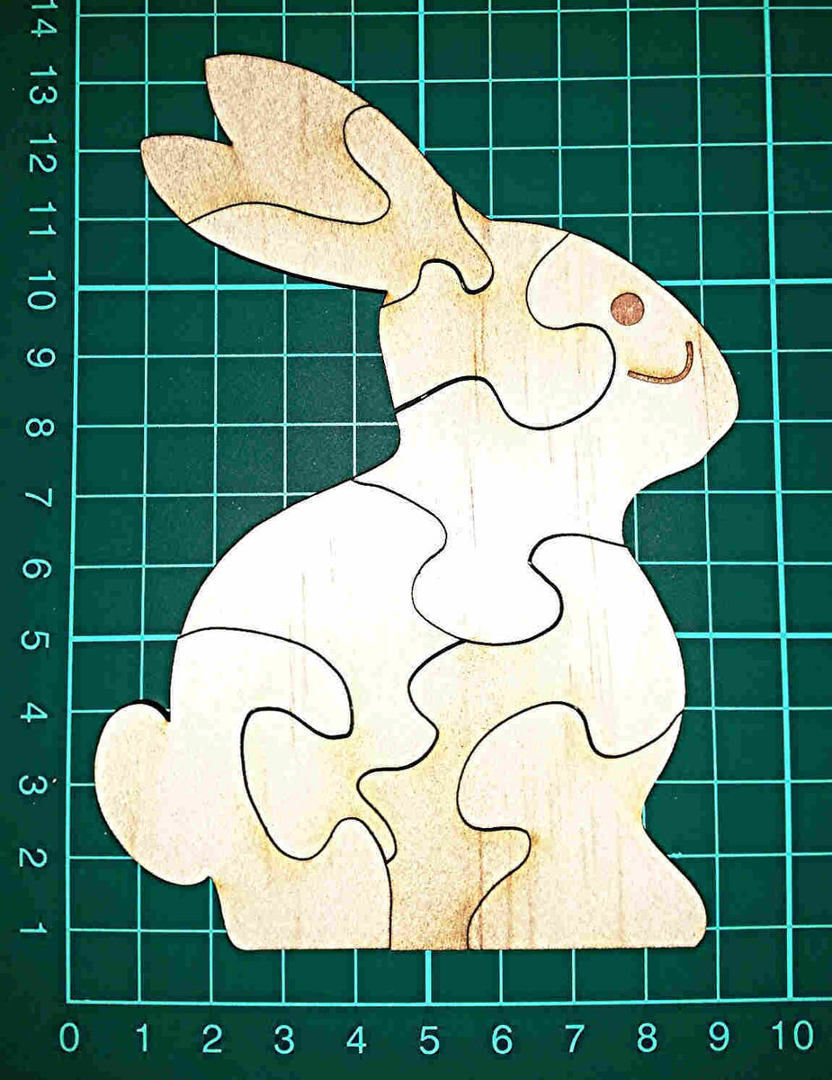 Wooden Bunny 8 piece Puzzle – Bags Full of Fun