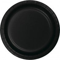 18cm Rnd Paper Plate Black 8pkt – Bags Full of Fun