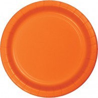 18cm Rnd Paper Plate Orange 8pkt – Bags Full of Fun